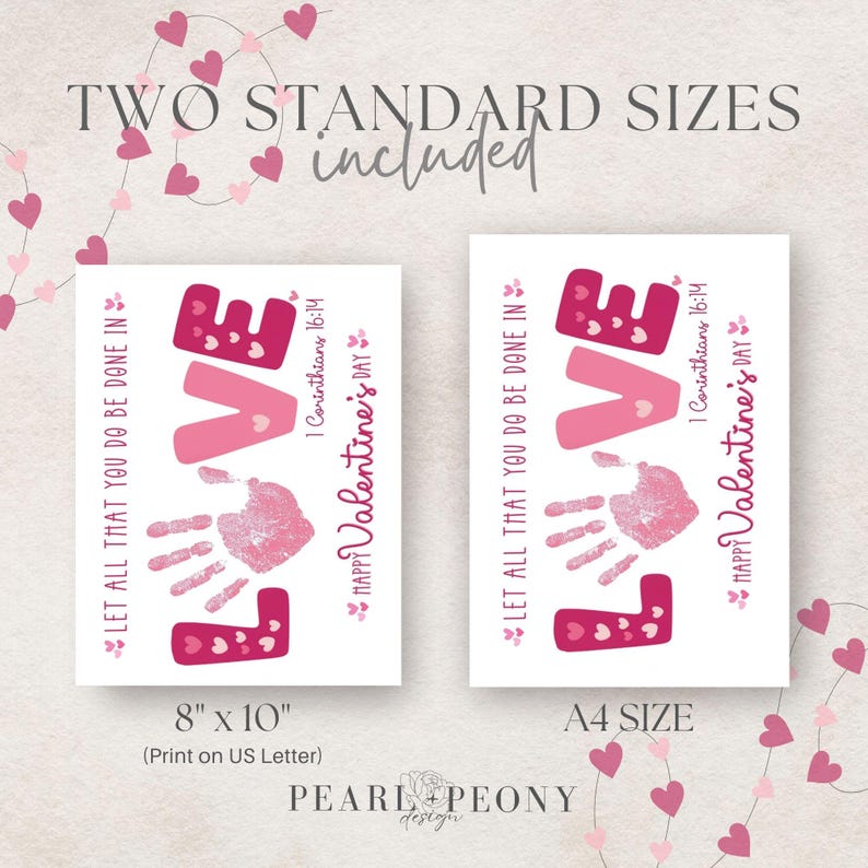 PRINTABLE Christian Valentines Day Handprint Art Craft Project, Toddler ...