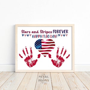 PRINTABLE Flag Day Handprint Art Craft for Kids, Flag Day Activity ...