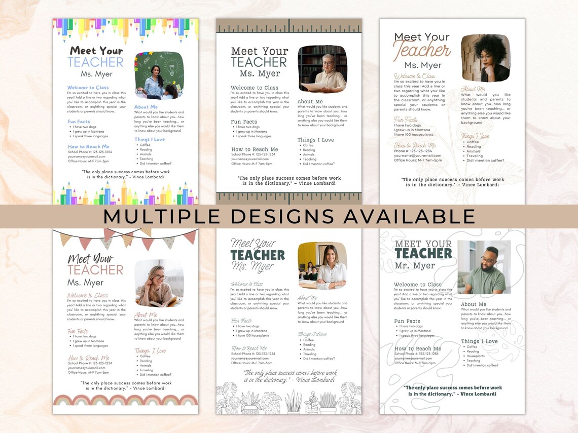 EDITABLE Meet the Teacher Template Back to School Flyer - Etsy