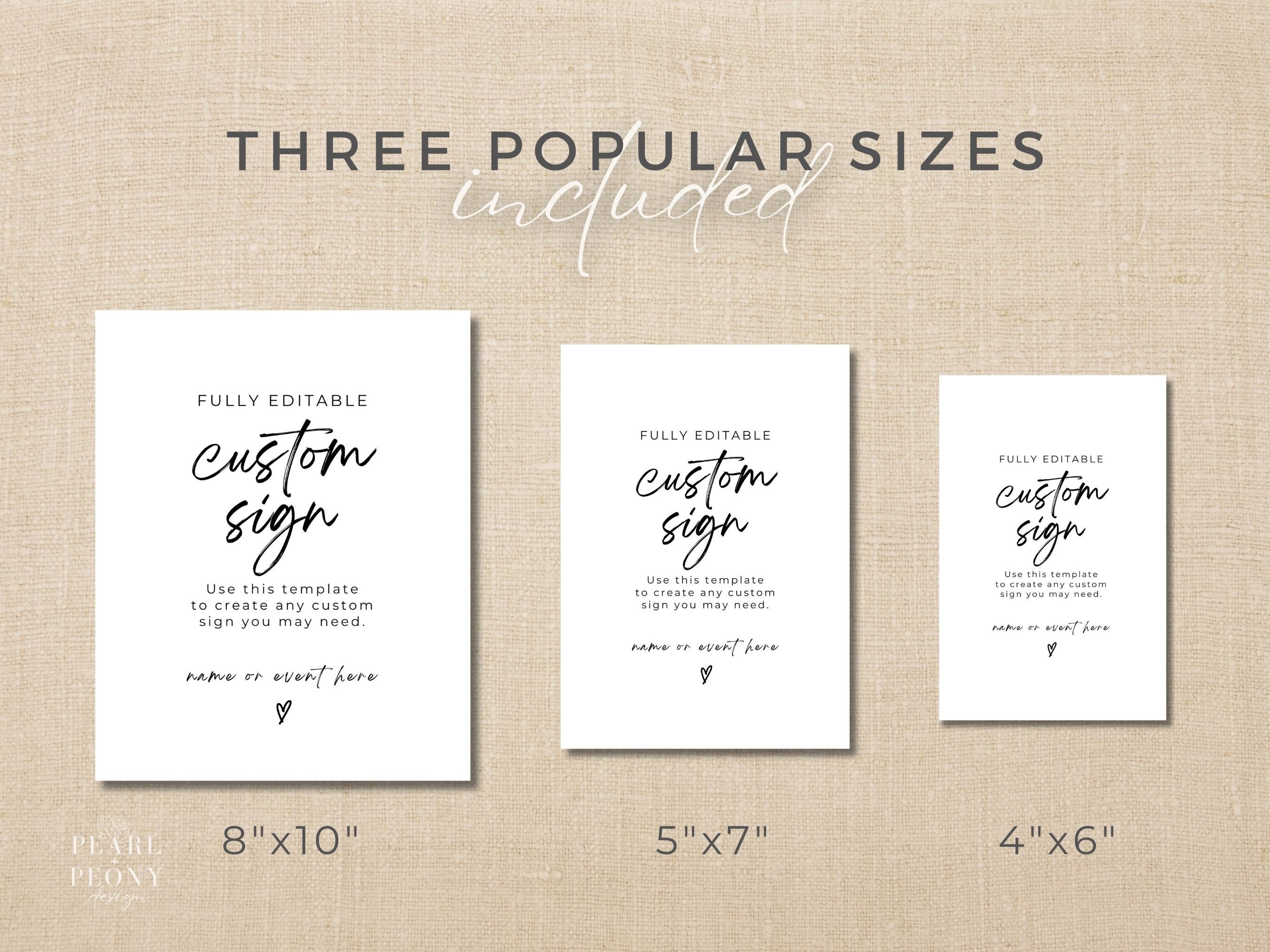 Minimalist Custom Sign Template Modern Wedding Sign Custom - Etsy