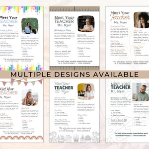 EDITABLE Meet the Teacher Template, Back to School Flyer, Teacher ...
