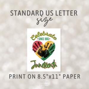 PRINTABLE Juneteenth Handprint Art Craft for Kids, Freedom Day Keepsake ...