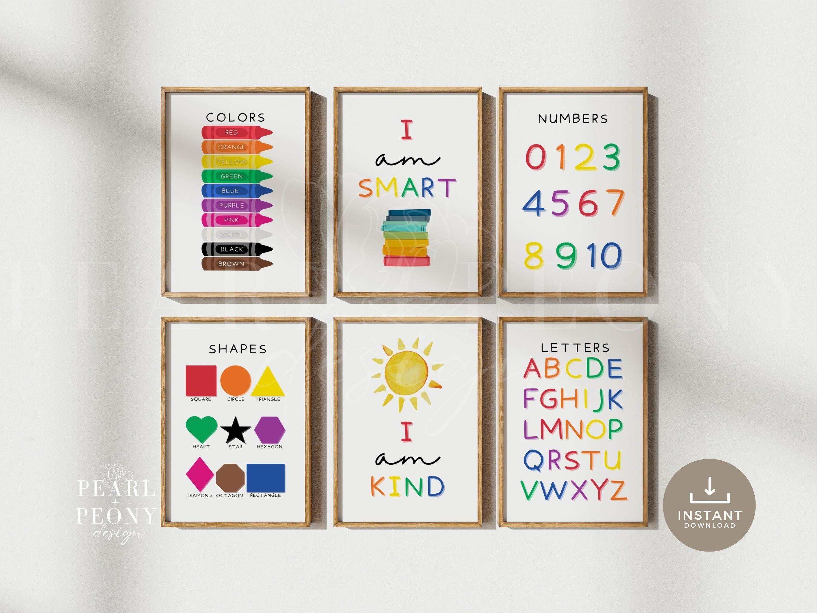 PRINTABLE Set of 6 Preschool Classroom Posters Homeschool - Etsy