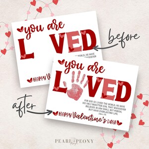 PRINTABLE Christian Valentines Day Handprint Art Craft Project, Toddler ...