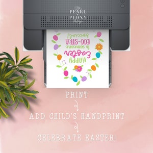 PRINTABLE Easter Handprint Art Craft for Kids, Wreath Keepsake Art ...