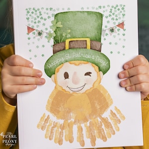 PRINTABLE St. Patrick's Day Handprint Art Craft for Kids, Keepsake Art ...