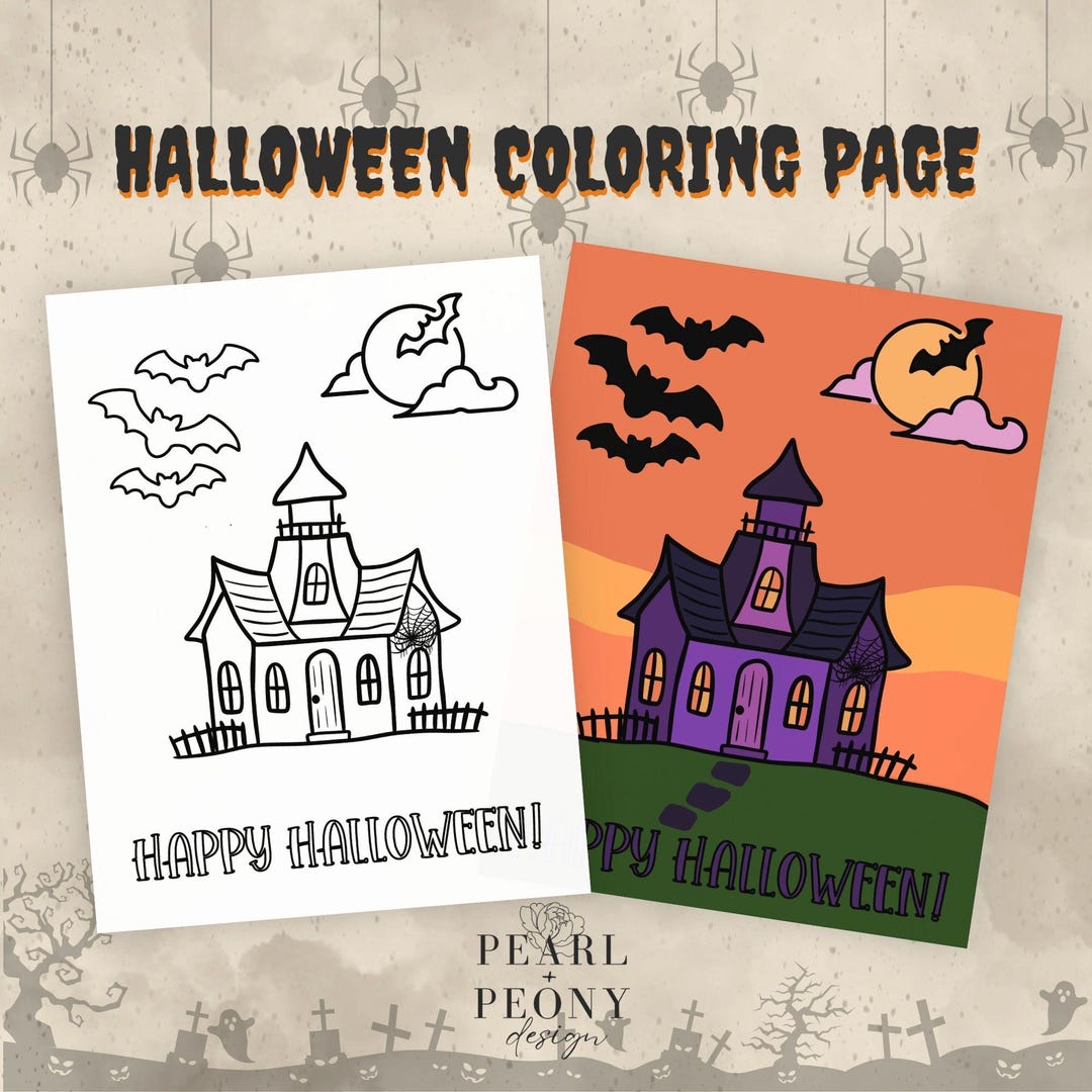 PRINTABLE Halloween Coloring Page, Fall Art Craft, Preschool ...