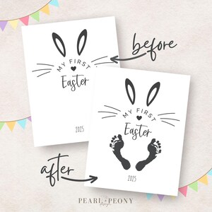 PRINTABLE My First Easter Handprint Art Craft for Baby, Easter Bunny ...