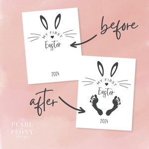 PRINTABLE My First Easter Handprint Art Craft for Baby, Easter Bunny ...