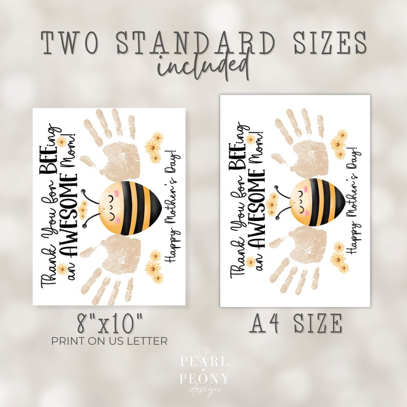 PRINTABLE Mothers Day Handprint Art Craft for Kids, Infant Keepsake Art ...