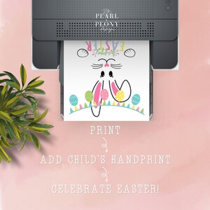 PRINTABLE Easter Handprint Art Craft for Kids, Footprint Keepsake Art ...