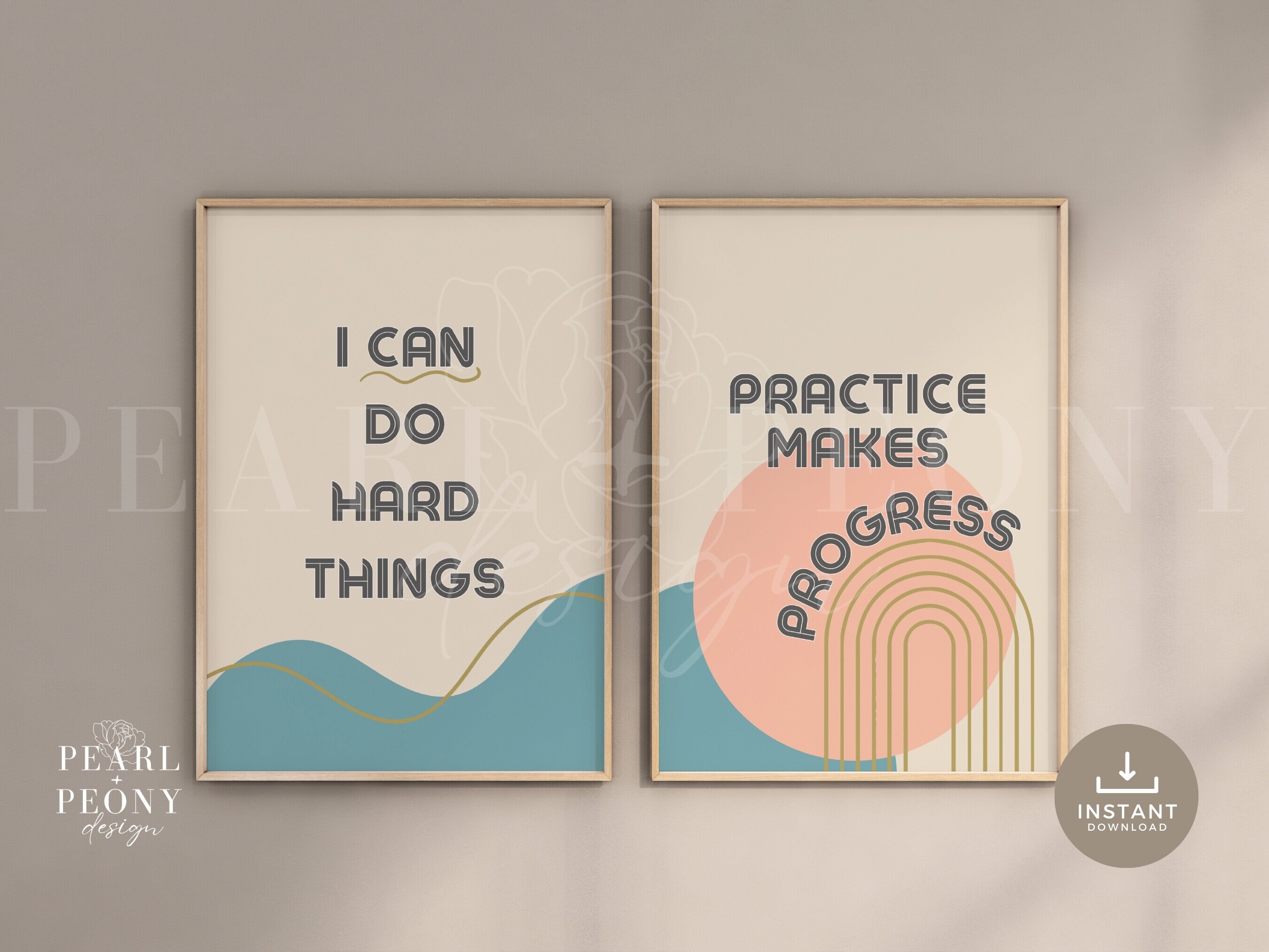 PRINTABLE Growth Mindset Poster Bundle Boho Classroom Decor - Etsy