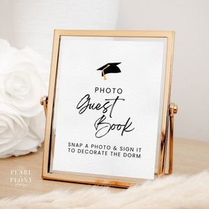 PRINTABLE Graduation Party Photo Guest Book Table Sign, NON-EDITABLE ...