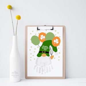 PRINTABLE St. Patrick's Day Handprint Art Craft for Kids, Keepsake Art ...