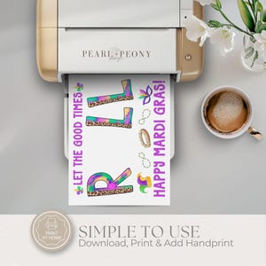 PRINTABLE Mardi Gras Handprint Art Craft for Kids, Good Times Roll ...