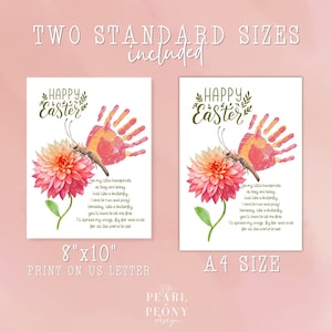 PRINTABLE Easter Handprint Art Craft for Kids, Butterfly Poem Keepsake ...