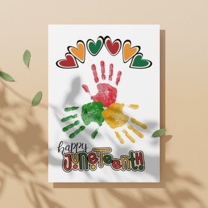 PRINTABLE Juneteenth Handprint Art Craft for Kids, Freedom Day Keepsake ...