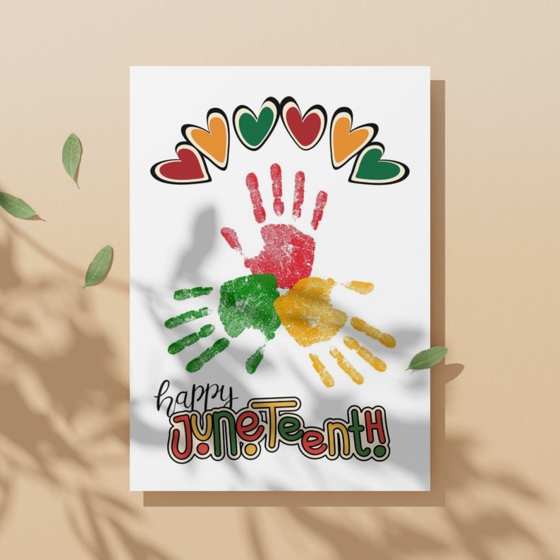 PRINTABLE Juneteenth Handprint Art Craft for Kids, Freedom Day Keepsake ...