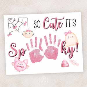 PRINTABLE Cute Not-scary Halloween Handprint Art Craft, Toddler ...