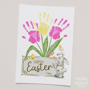 PRINTABLE Easter Handprint Art Craft for Kids, Chick Keepsake Art ...
