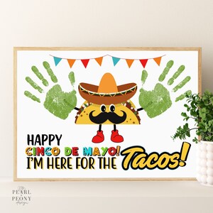 PRINTABLE Cinco De Mayo Tacos Handprint Art Craft, Keepsake Art ...