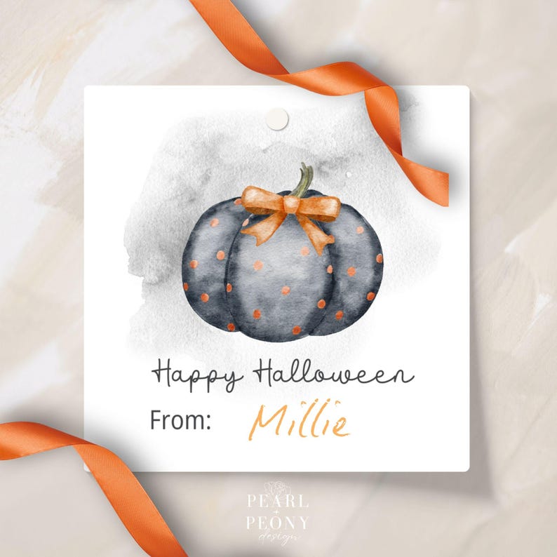 PRINTABLE Cute Halloween Gift Tag, Printable Teacher Classroom Party ...
