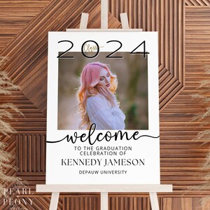 EDITABLE Modern Graduation Party Welcome Sign Template | DIY Class of ...