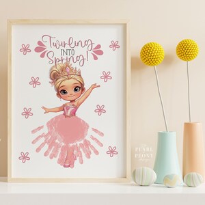 PRINTABLE Princess Ballerina Dancer Handprint Art Craft for Kids ...