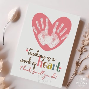 PRINTABLE Teacher Appreciation Handprint Art Craft, Keepsake Art ...