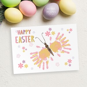 PRINTABLE Easter Handprint Art Craft for Kids, Butterfly Keepsake Art ...