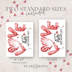 PRINTABLE Love in the Air Valentines Day Handprint Craft, DIY Keepsake ...