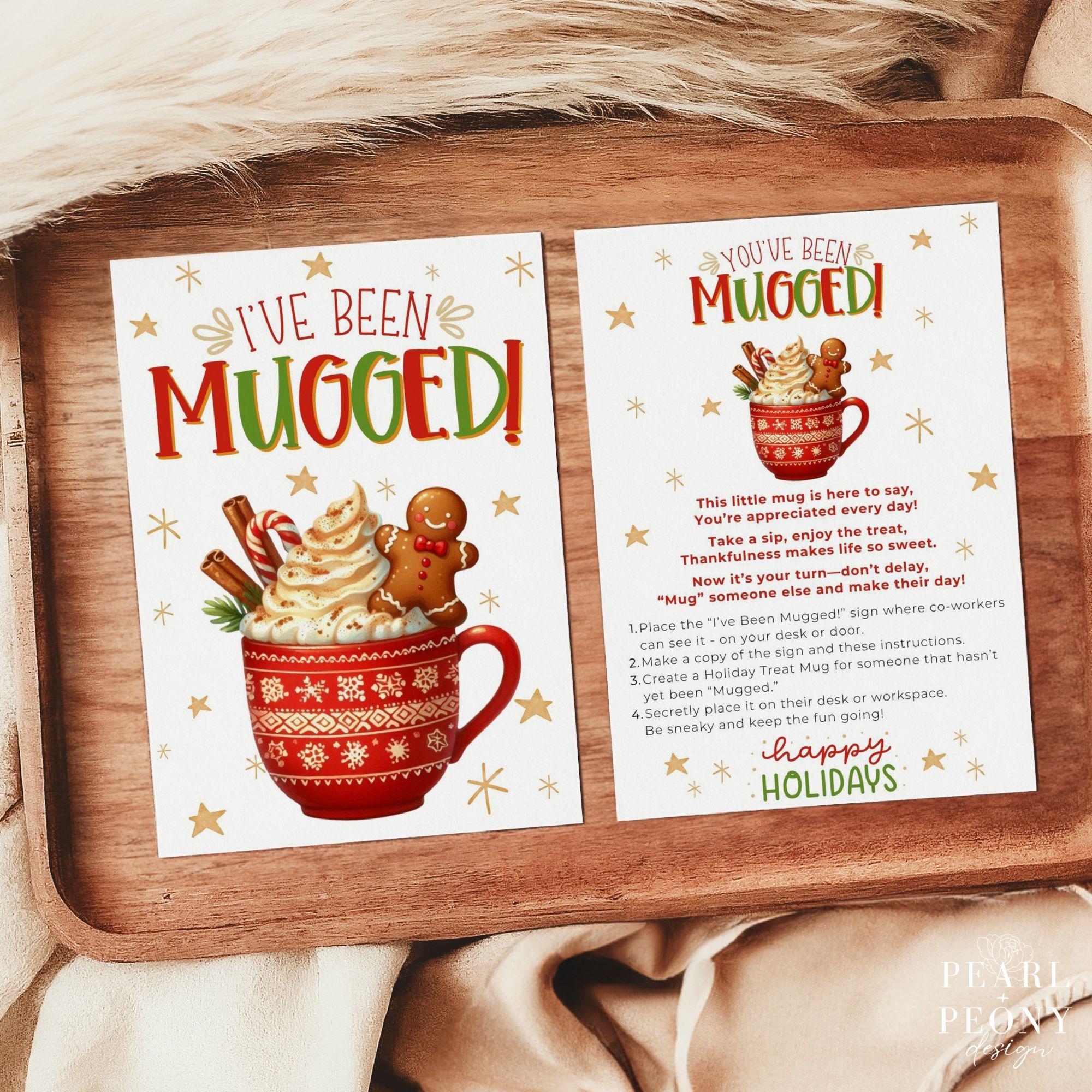PRINTABLE Christmas You've Been Mugged Gift Exchange Game for Co ...
