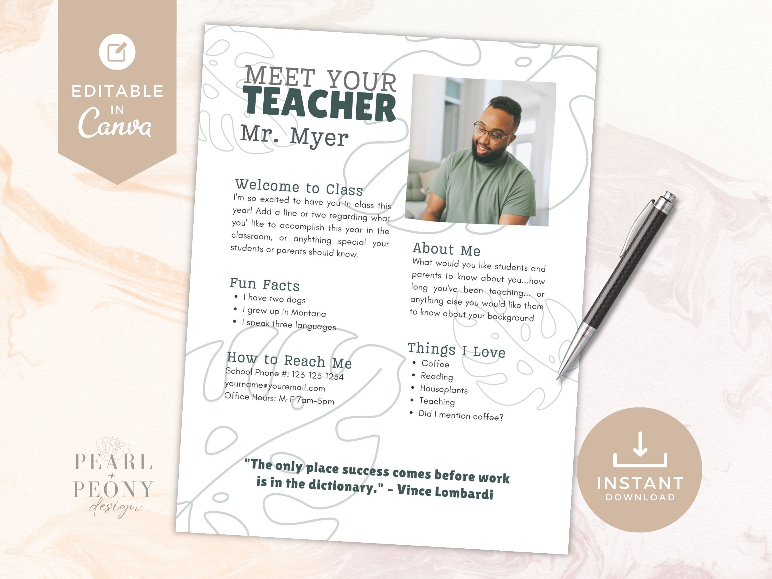 EDITABLE Meet the Teacher Template Back to School Flyer - Etsy