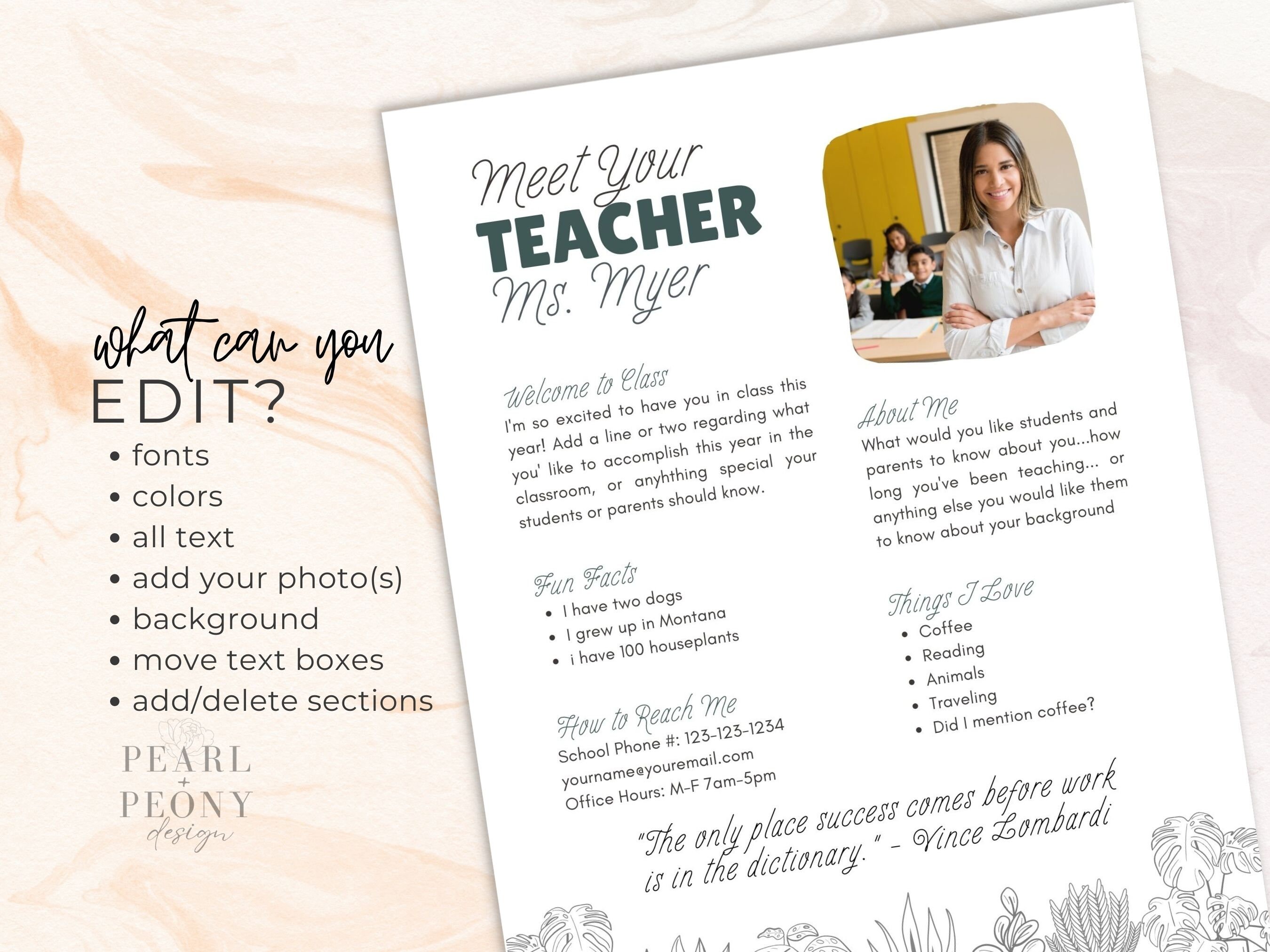 EDITABLE Meet the Teacher Template Back to School Flyer - Etsy