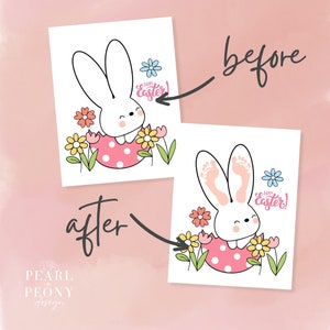 PRINTABLE Easter Handprint Art Craft for Kids, Footprint Keepsake Art ...