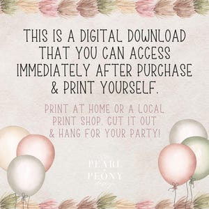 PRINTABLE Boho Watercolor Happy Birthday Banner, Birthday Garland ...