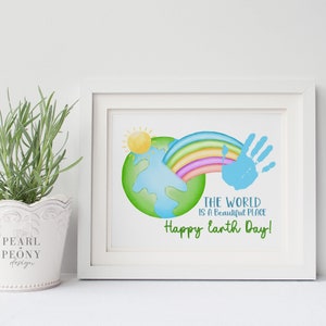 PRINTABLE Earth Day Handprint Art Craft for Kids, Keepsake Art, Toddler ...