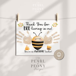 PRINTABLE Teacher Appreciation Handprint Art Craft, Keepsake Art ...