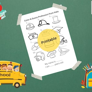 Kids Coloring Page || Guess Profession From Hats || Educational ...