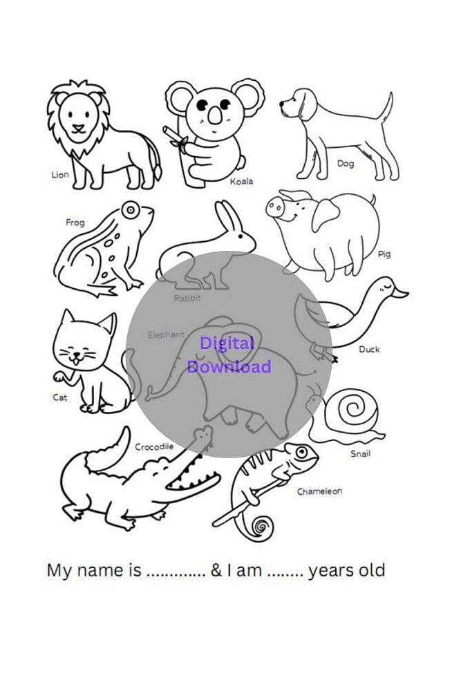 Kids Coloring Page || Kids Fun Activity|| Animals || Dinosaurs || Cars ...