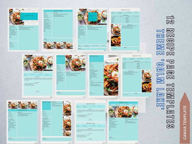 Cookbook Template, Digital Template for Recipe Books, Free Editable ...