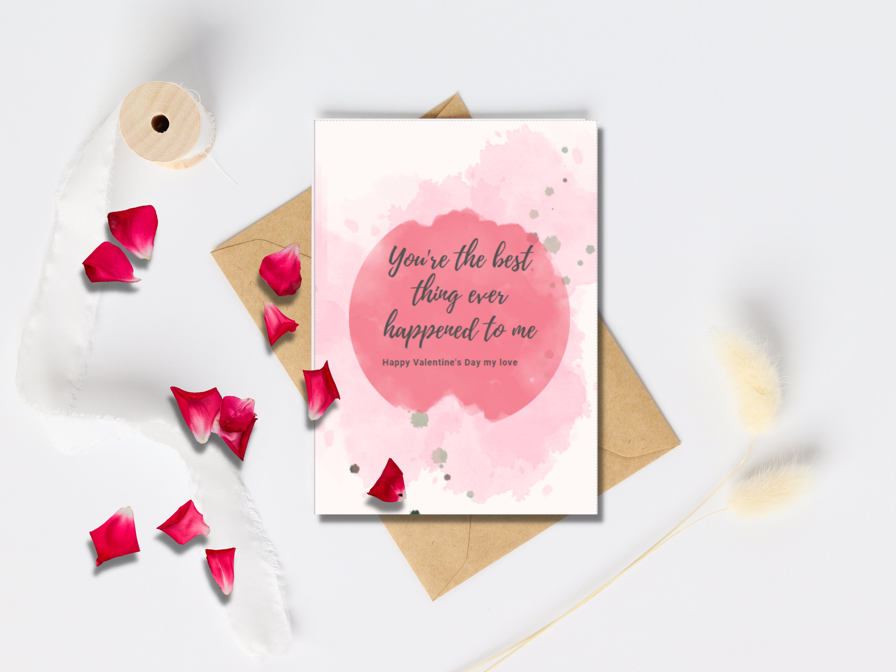 Printable Valentine's Day Card, Minimalist Card, Custom Cards, 10 ...