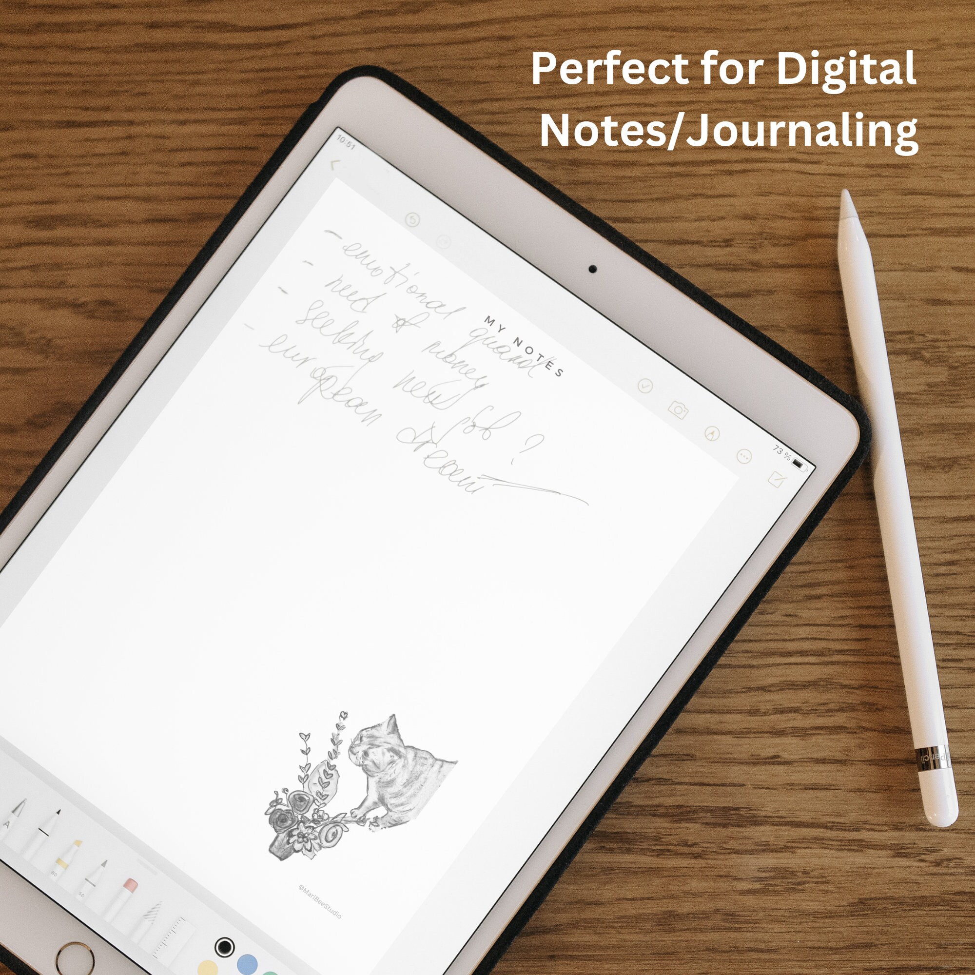 Printable Cat Sketch Stationary Notepad, Cat Portrait, Pet Sketch ...