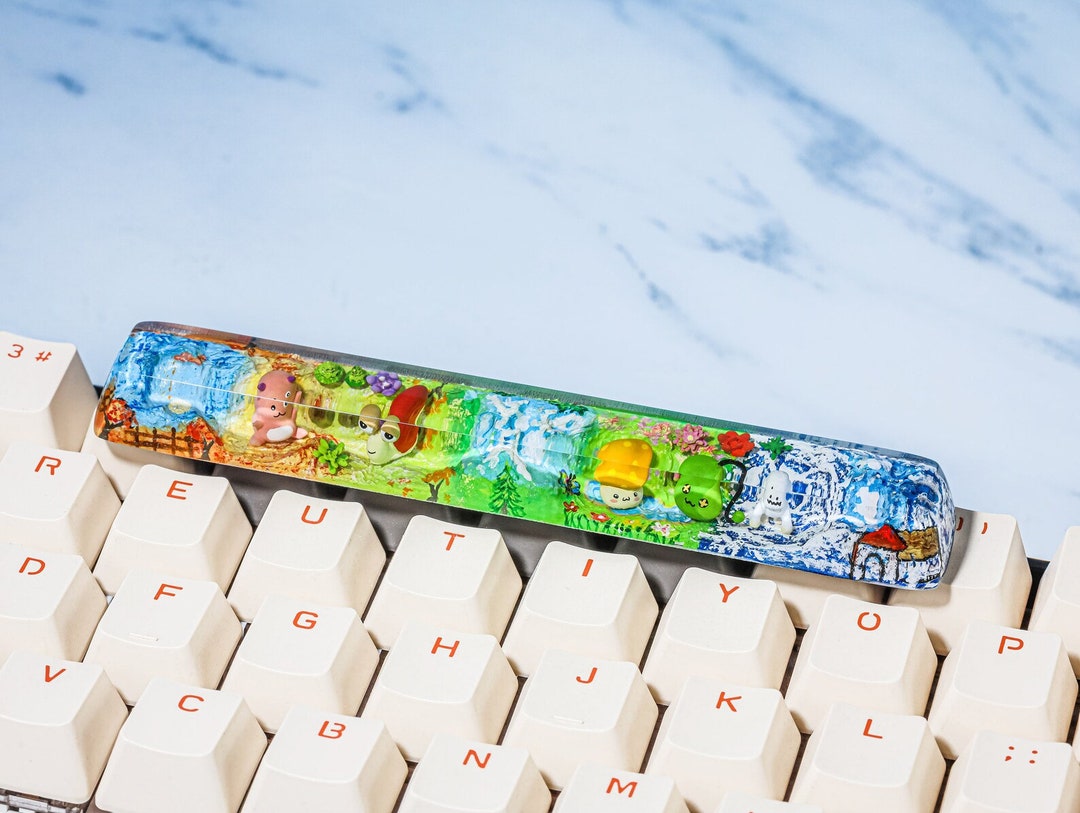 Handmade Green Slime Keycap, Maplestory Keycap, Pink Bean Keycap ...