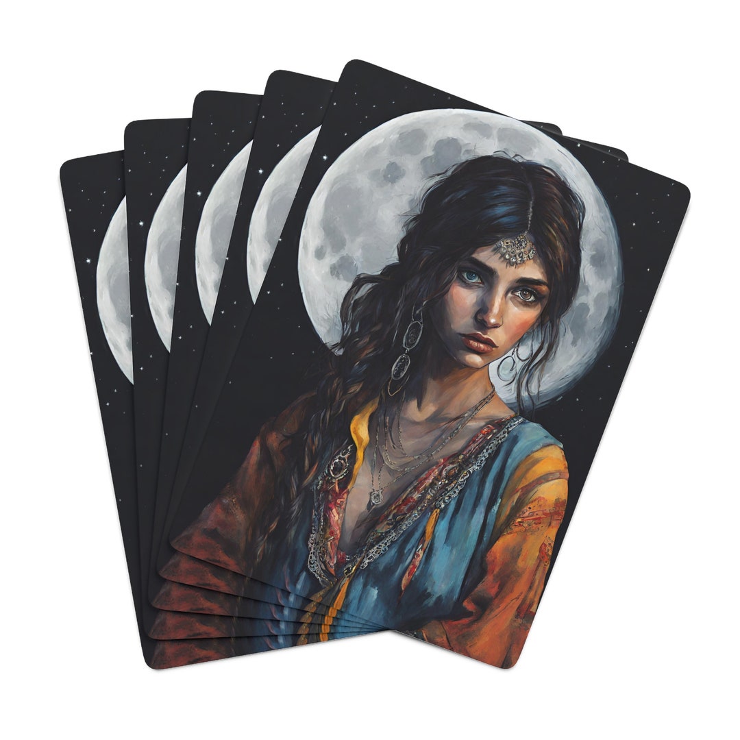 Gypsy Moon Lady Poker Cards - Etsy