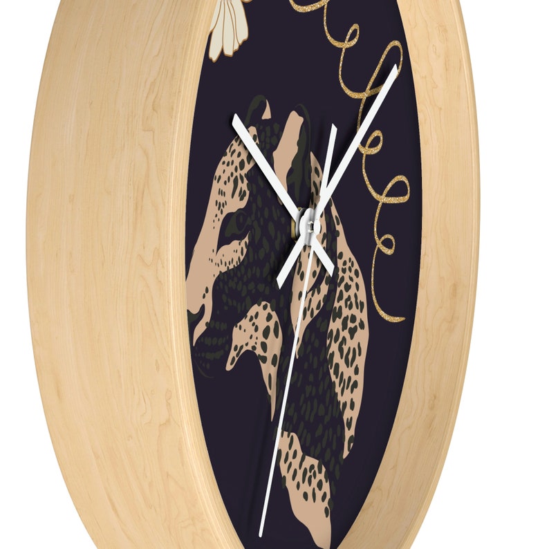 Gold Leopard Wall Clock - Etsy