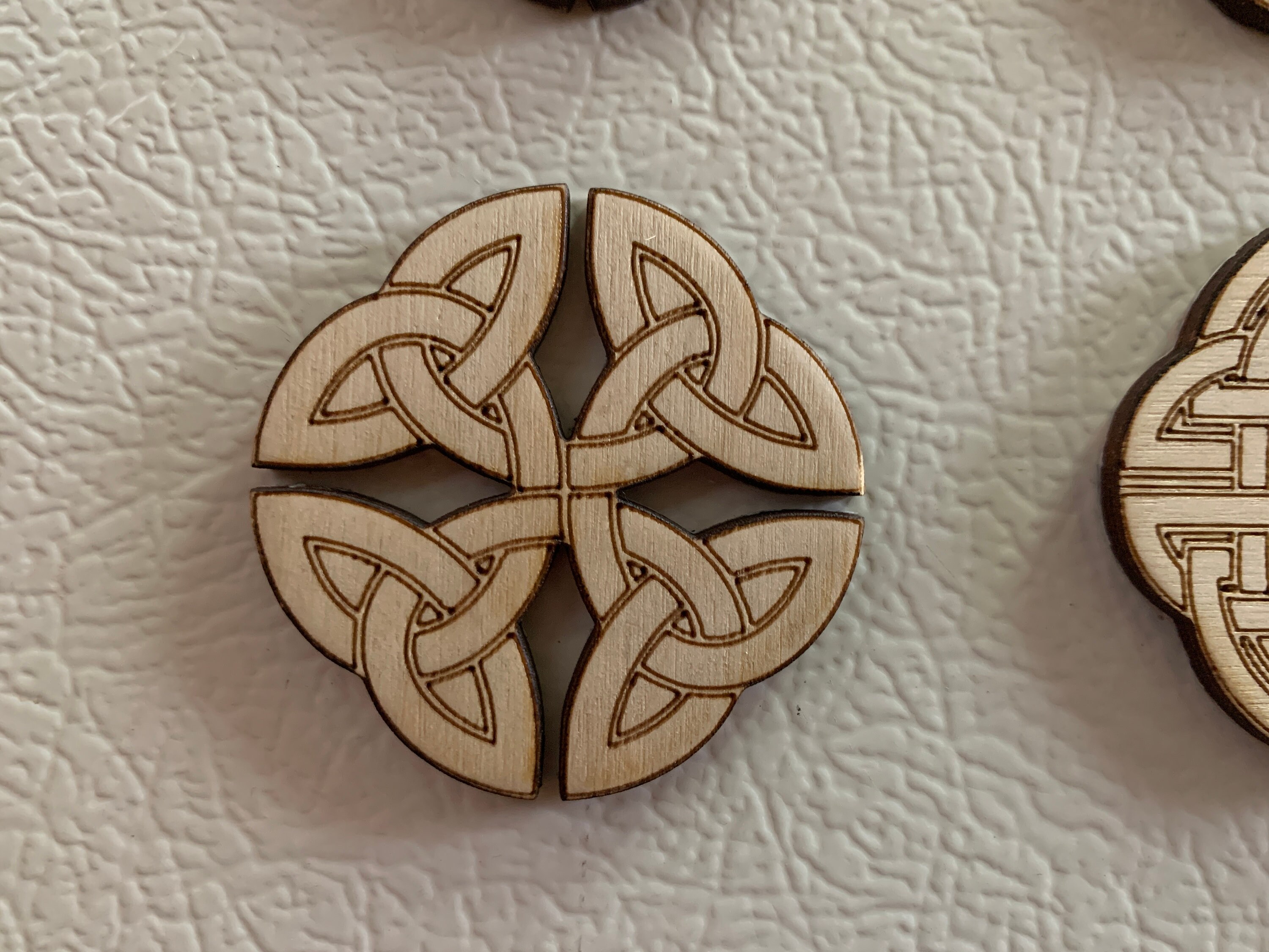 Wooden Celtic Knot Magnets (set of 4) - Etsy