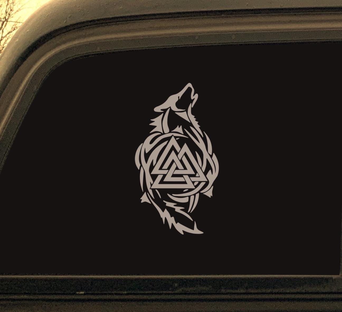 Nordic Wolf Valknut Vinyl Decal/sticker - Etsy