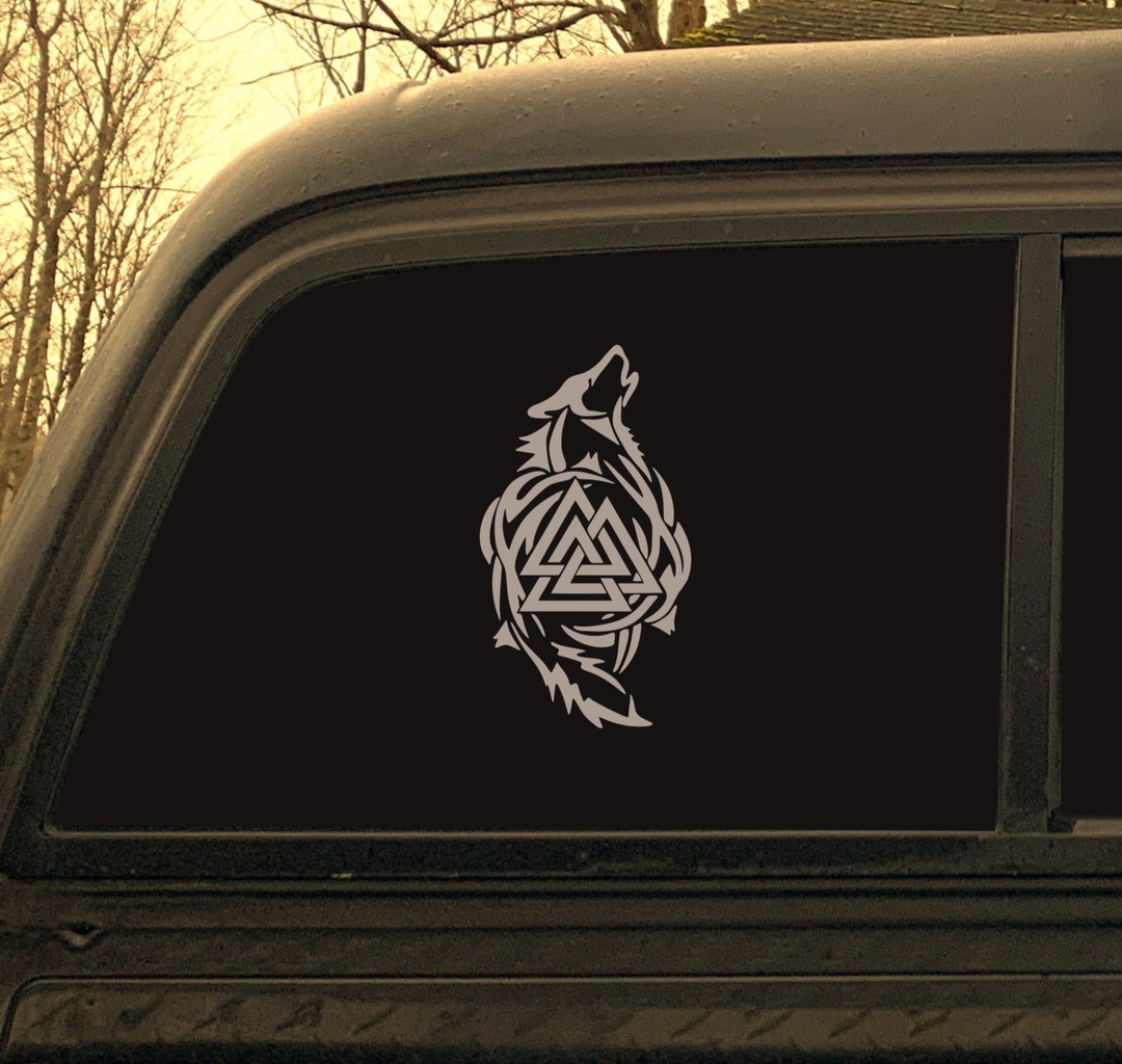 Nordic Wolf Valknut Vinyl Decal/sticker - Etsy