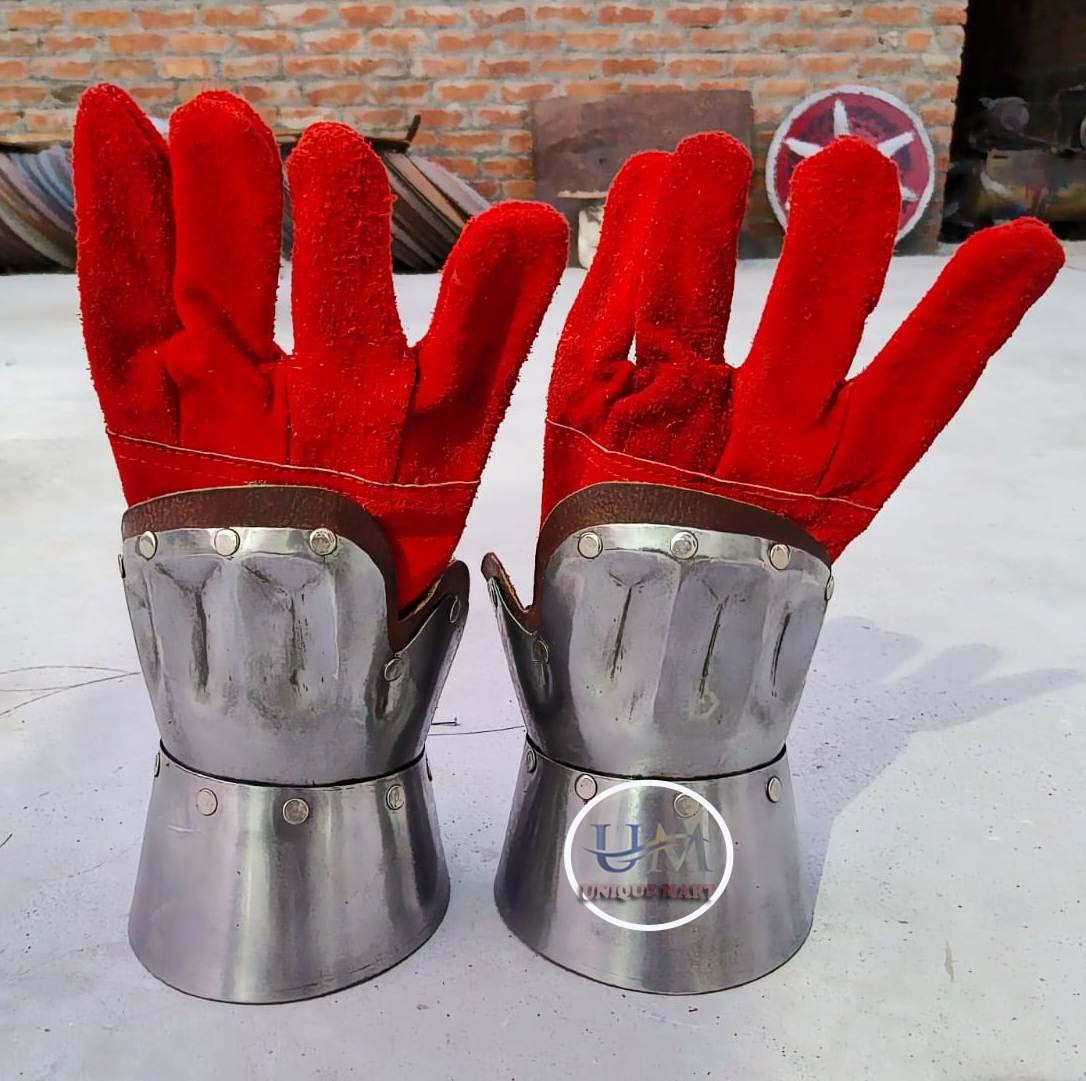 Medieval Steel Gauntlets: Larp Armor Hand Gloves, Halloween Costume - Etsy